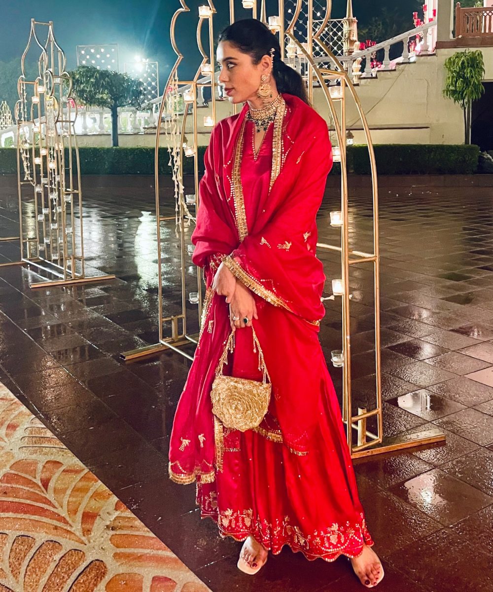 Ruby Heritage Heirloom Suit Set Ruby Red Colour - Kapardara- online ...